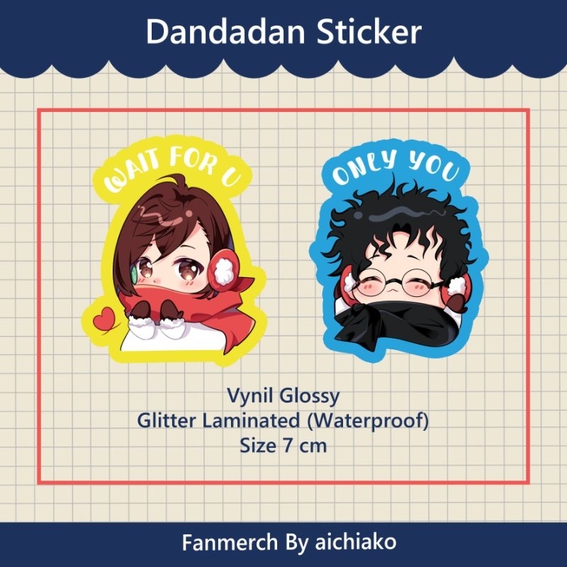 Jual Anime Dandadan Sticker Die Cut Glitter Lamination By Aichiako ...