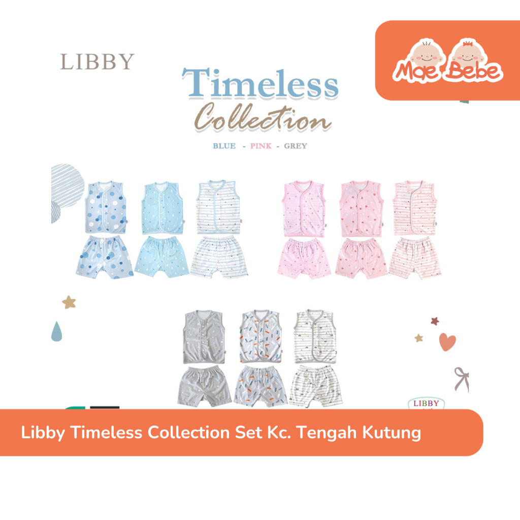 Jual Libby Timeless Collection Setelan Kancing Tengah Kutung Singlet Anak Motif Unisex 3-12 ...