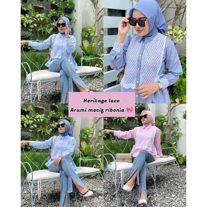 Jual BUNDLE 3 PCS GFS DNF HERITAGE LACE BLOUSE | Shopee Indonesia