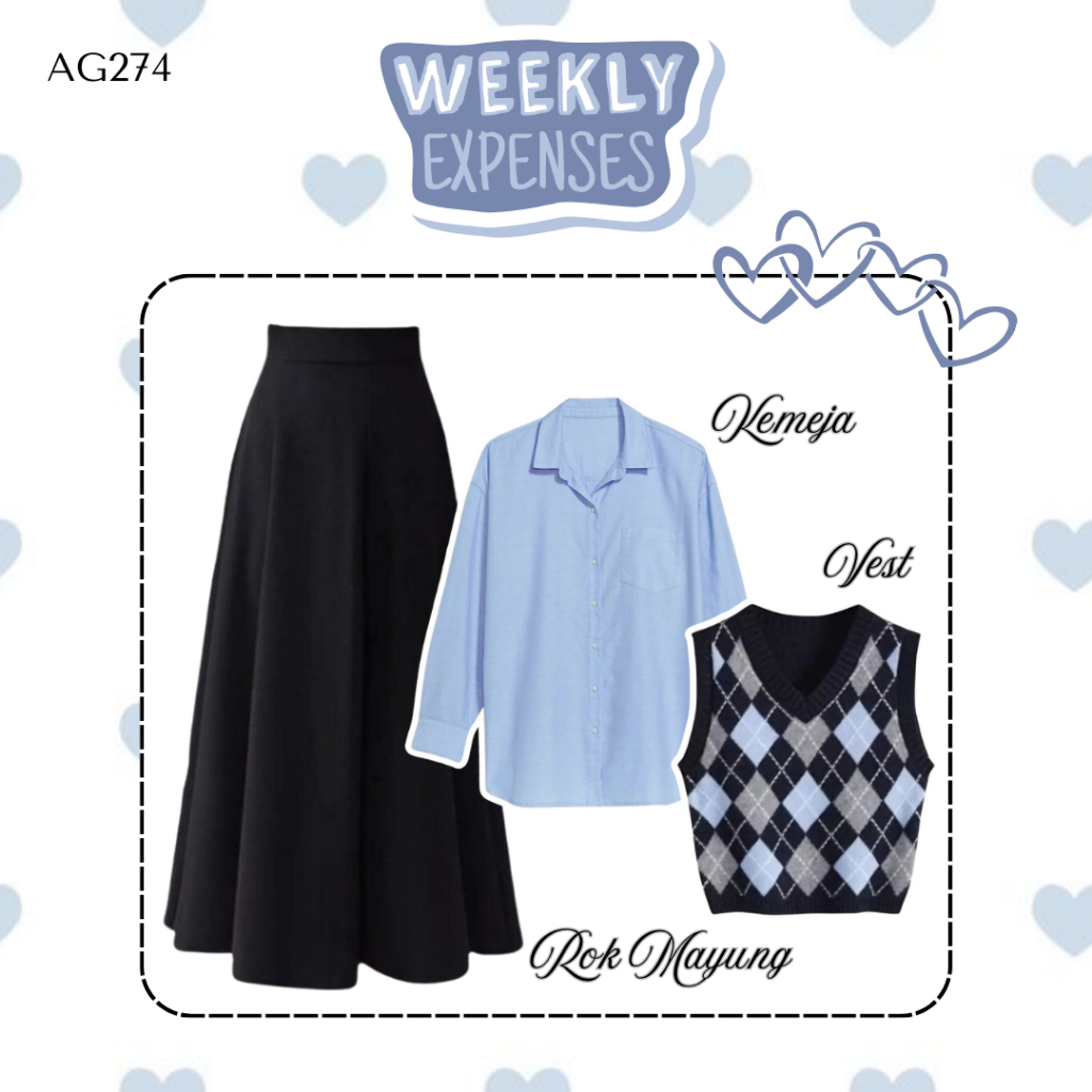 Jual Outfit Set korean Style Kekinian 3in1 OOTD Korean Style Remaja ...