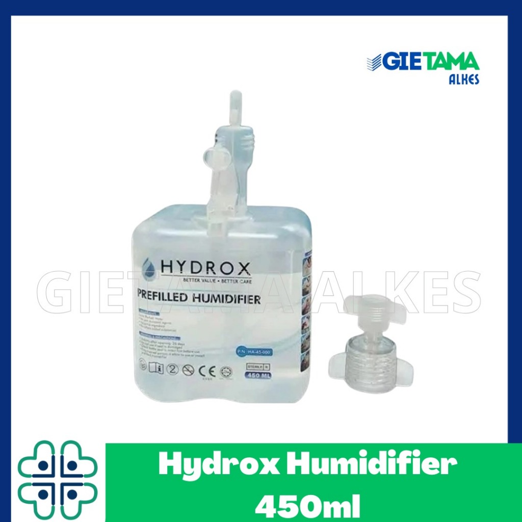 Jual Hydrox Prefilled Humidifier Air Oksigen Concentrator Steril 450ml ...