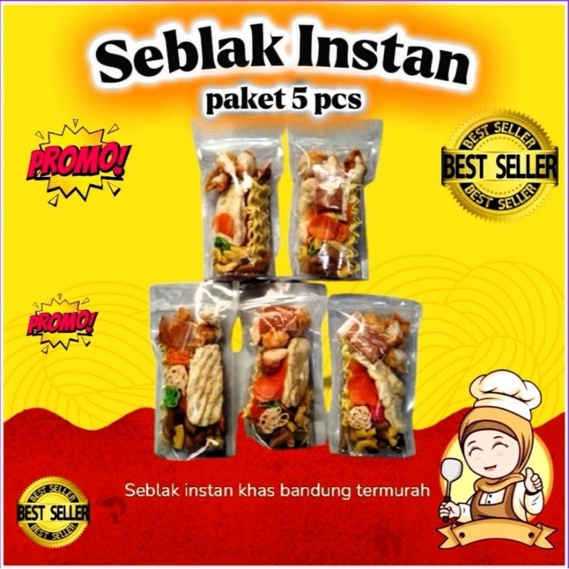 Jual Seblak Instan paket 5 pcs (5 Bungkus) Khas Bandung mantap pisan ...