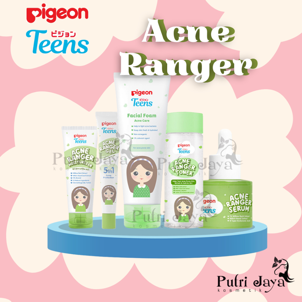 Jual PIGEON Teens ACNE RANGER Series | Facial Foam / Serum/ Moisturizer ...