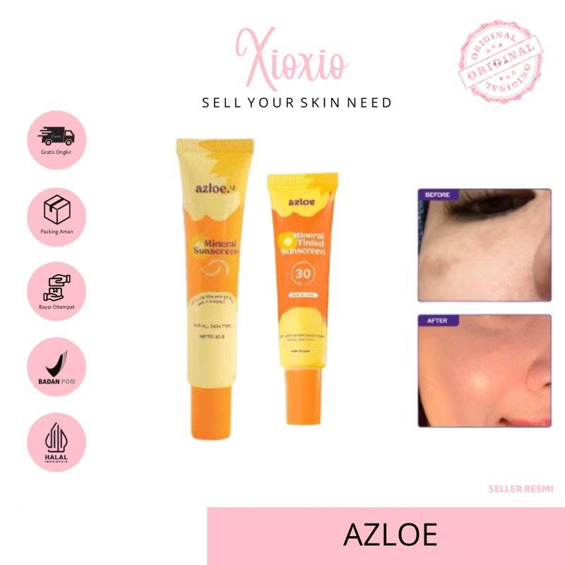 Jual (TERMURAH) READY STOCK AZLOE TINTED SUNSCREEN KULIT BERMINYAK ...