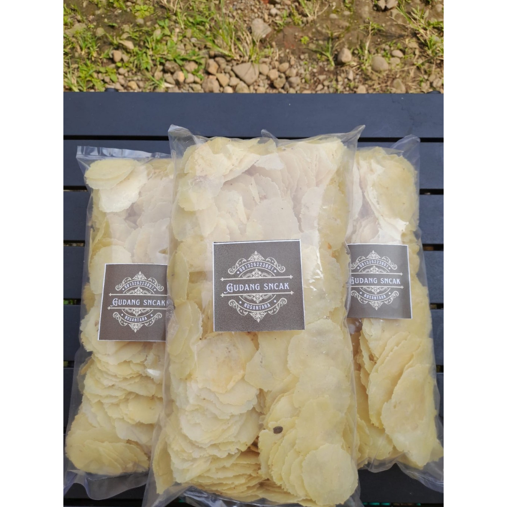 Jual Emping belinjo agak lebar 1kg khas limpung | Shopee Indonesia