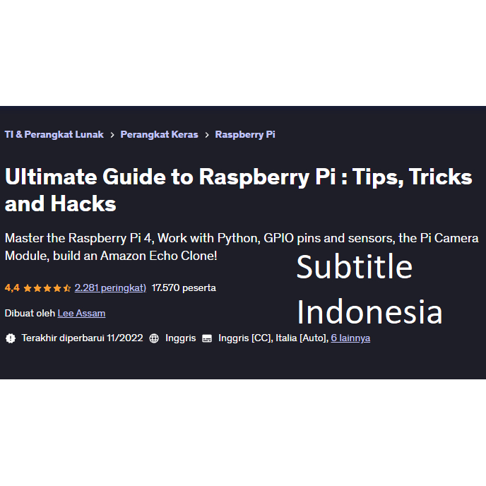 Jual Course Ultimate Guide to Raspberry Pi Tips, Tricks and Hacks | Shopee Indonesia