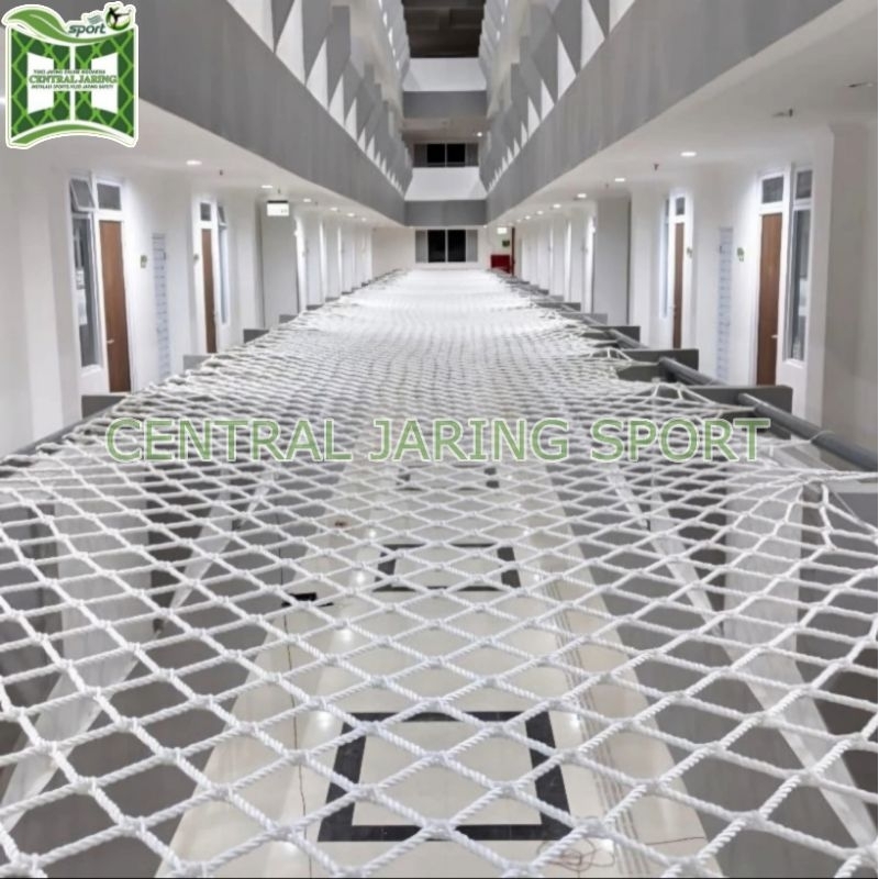 Jual jaring pengaman tangga safety net 10mm custom menyesuaikan ukuran ...