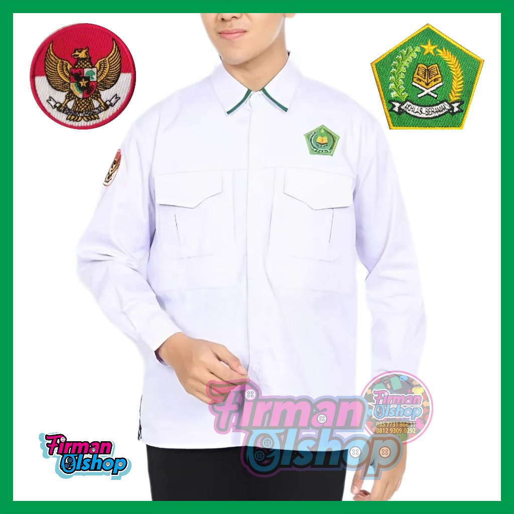 Jual seragam kemeja PDH Kemenag Depag Kementerian Agama Pria Lengan ...