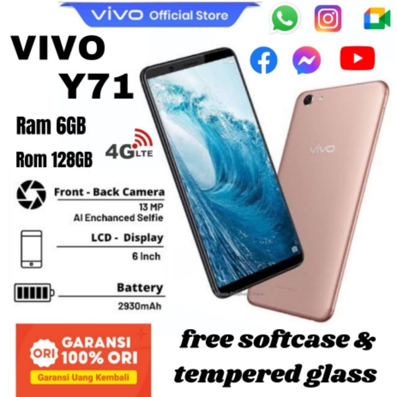 Jual vivo y71 ram 6/128 GB 4G LTE Garansi 1 Tahun | Shopee Indonesia