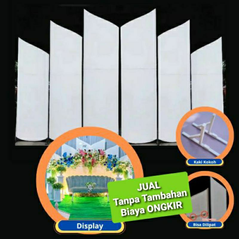 Jual backdrop triplek dekorasi. photobooth wedding praktis tinggal ...