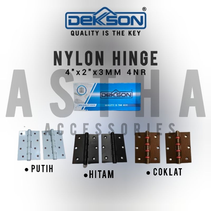 Jual Engsel Pintu / jendela 4 Inch Dekson Nylon Hinge 4"x3"x2mm 4NR ...
