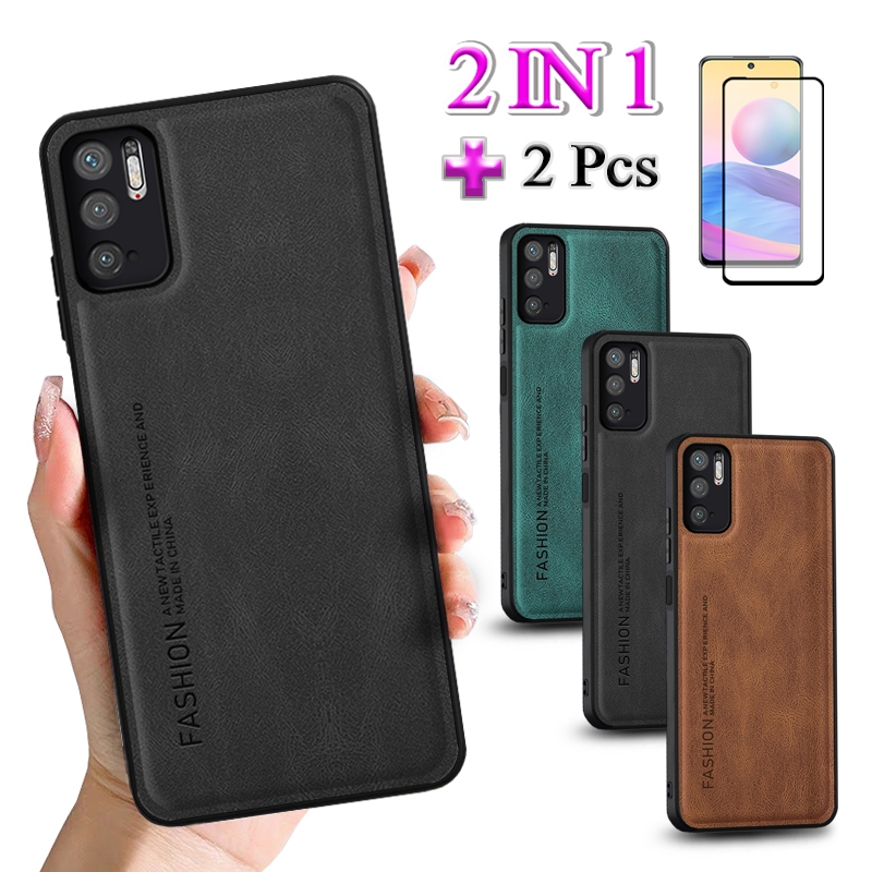 Jual 2 Dalam 1 Casing Redmi Note 10 5G Kotak Kulit Minimalis Dengan ...