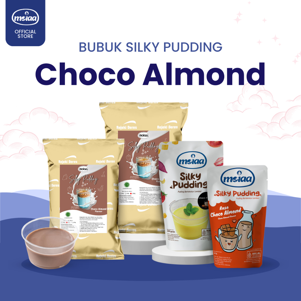 Jual CHOCO ALMOND Silky Pudding Powder / Puding Rasa COKLAT ALMOND ...