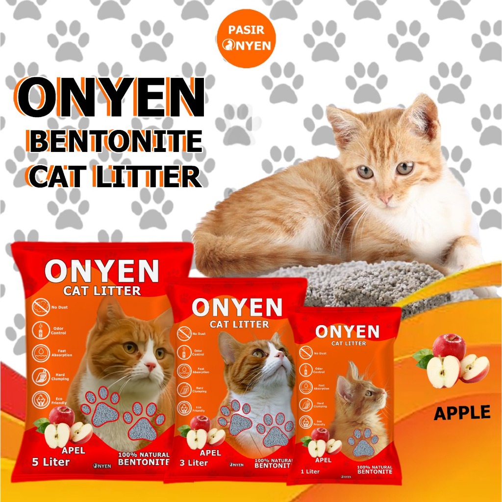 Jual Pasir Onyen Original Apple Bentonite Cat Litter / Pasir Kucing ...