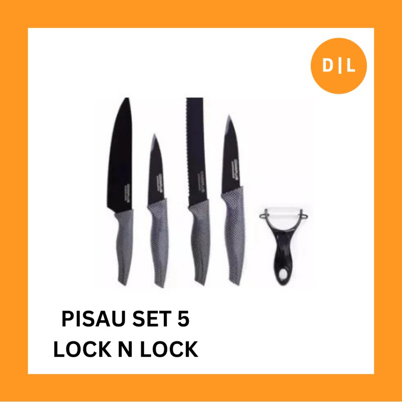 Jual Lock and Lock Exclusive Cookplus Knife Set Black - Pisau Set ...