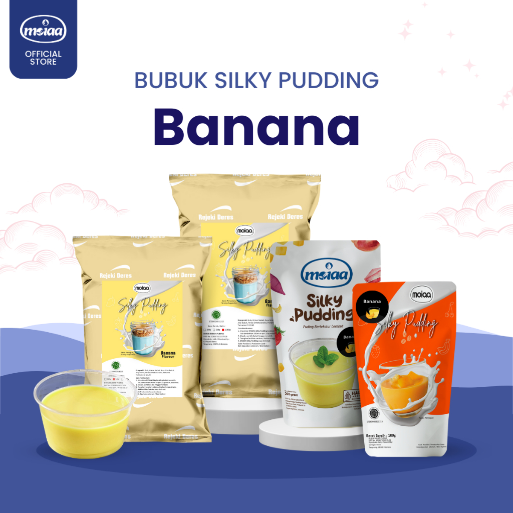 Jual BANANA Silky Pudding Powder/ Rasa Pisang Puding Instant - MOIAA ...