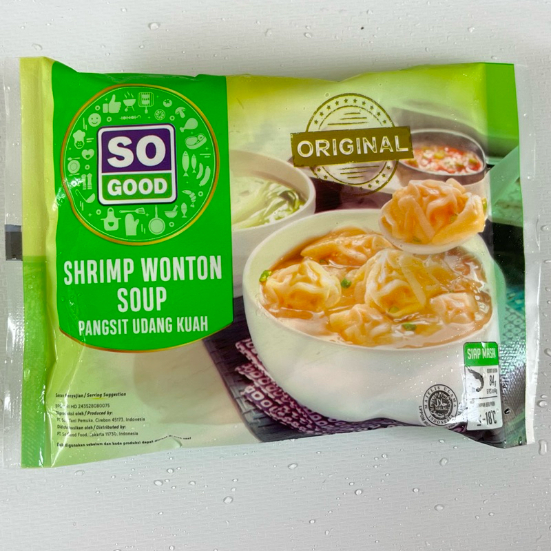 Jual So Good Shrimp Wonton Soup Pangsit Udang Kuah Original | Shopee ...