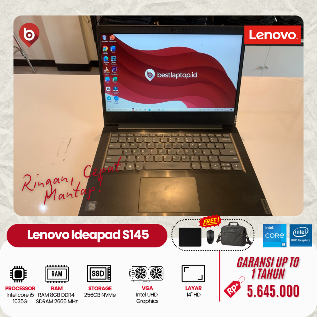 Jual Laptop Second Premium Lenovo Ideapad S145 Intel Core i5 RAM 8GB 256GB NVMe Garansi Up To 1 ...