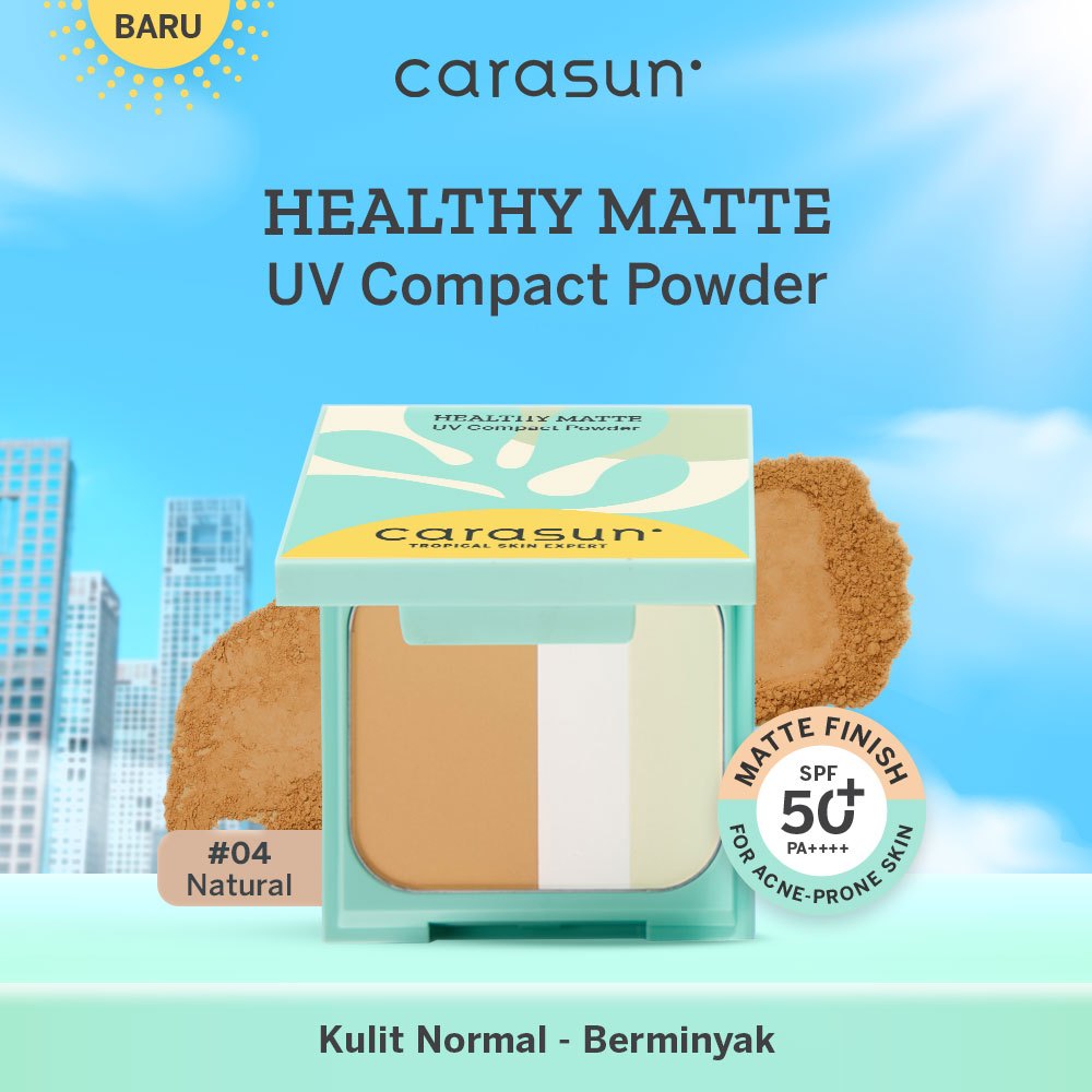 Jual CARASUN Healthy Matte UV Compact Powder - Shade #04 Natural ...