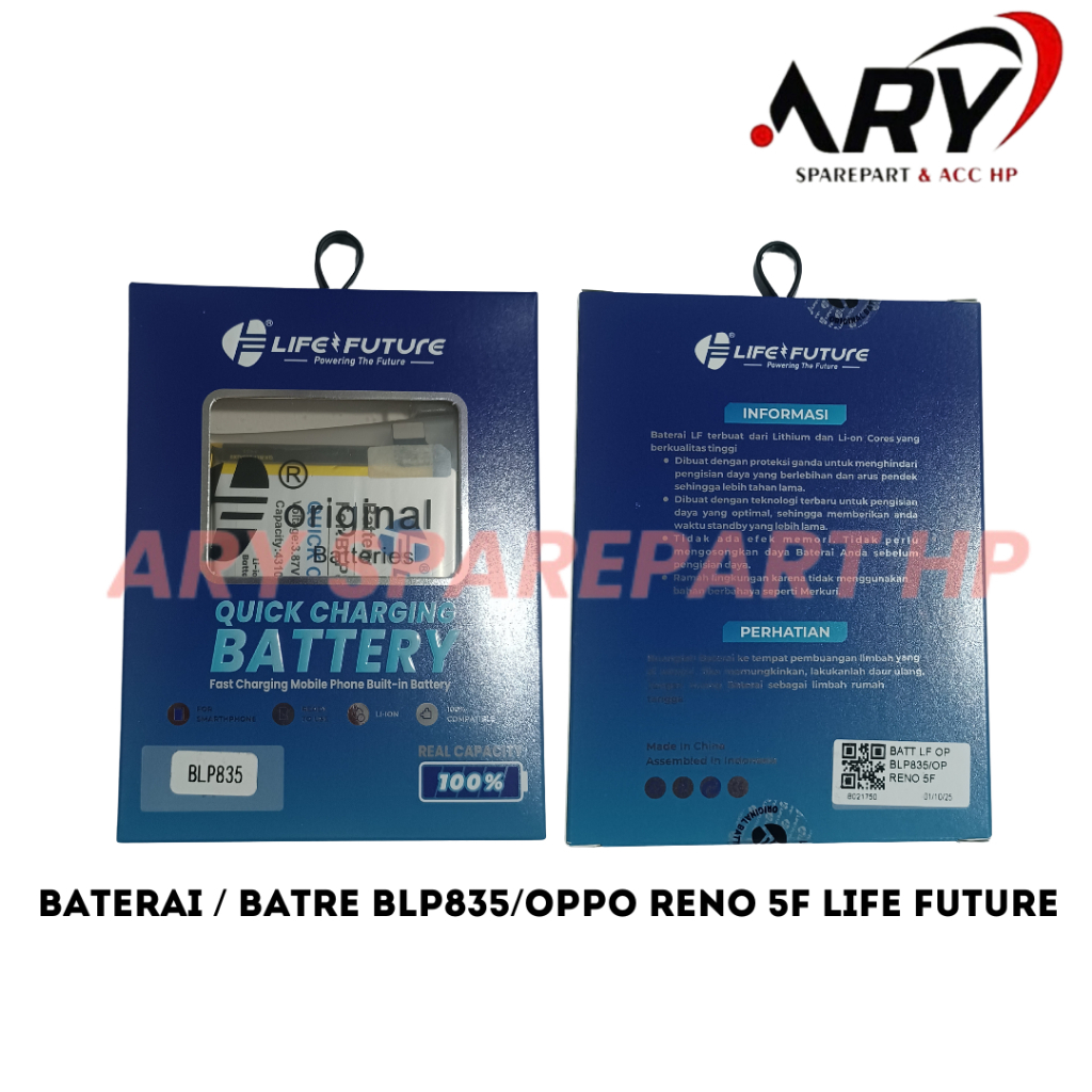 Jual Baterai / Batre BLP835/Oppo Reno 5F Life Future | Shopee Indonesia