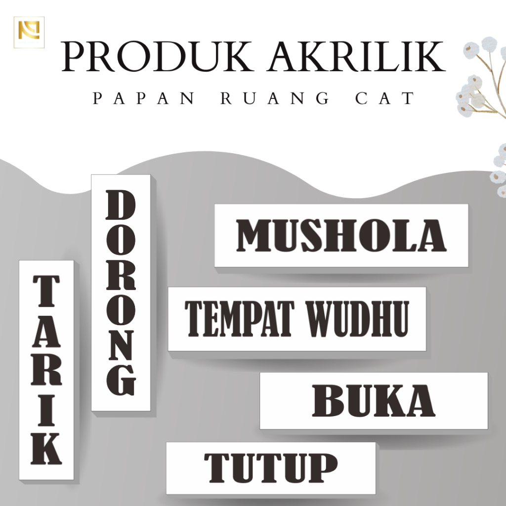 Jual PAPAN NAMA RUANG AKRILIK CAT/ PAPAN RUANG CUSTOM/PETUNJUK ACRYLIC ...