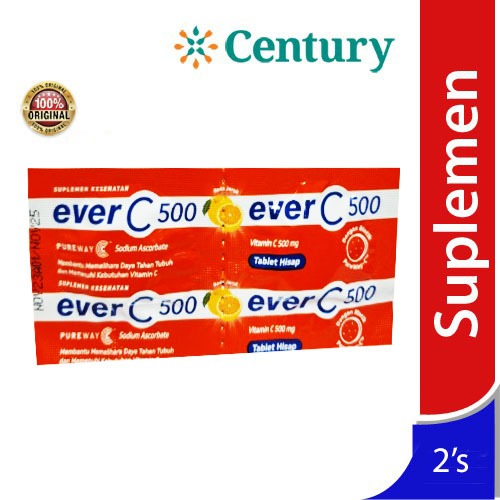Jual EVER C 500 PUREWAY C JERUK 2 TAB / VITAMIN C / MULTIVITAMIN / DAYA ...