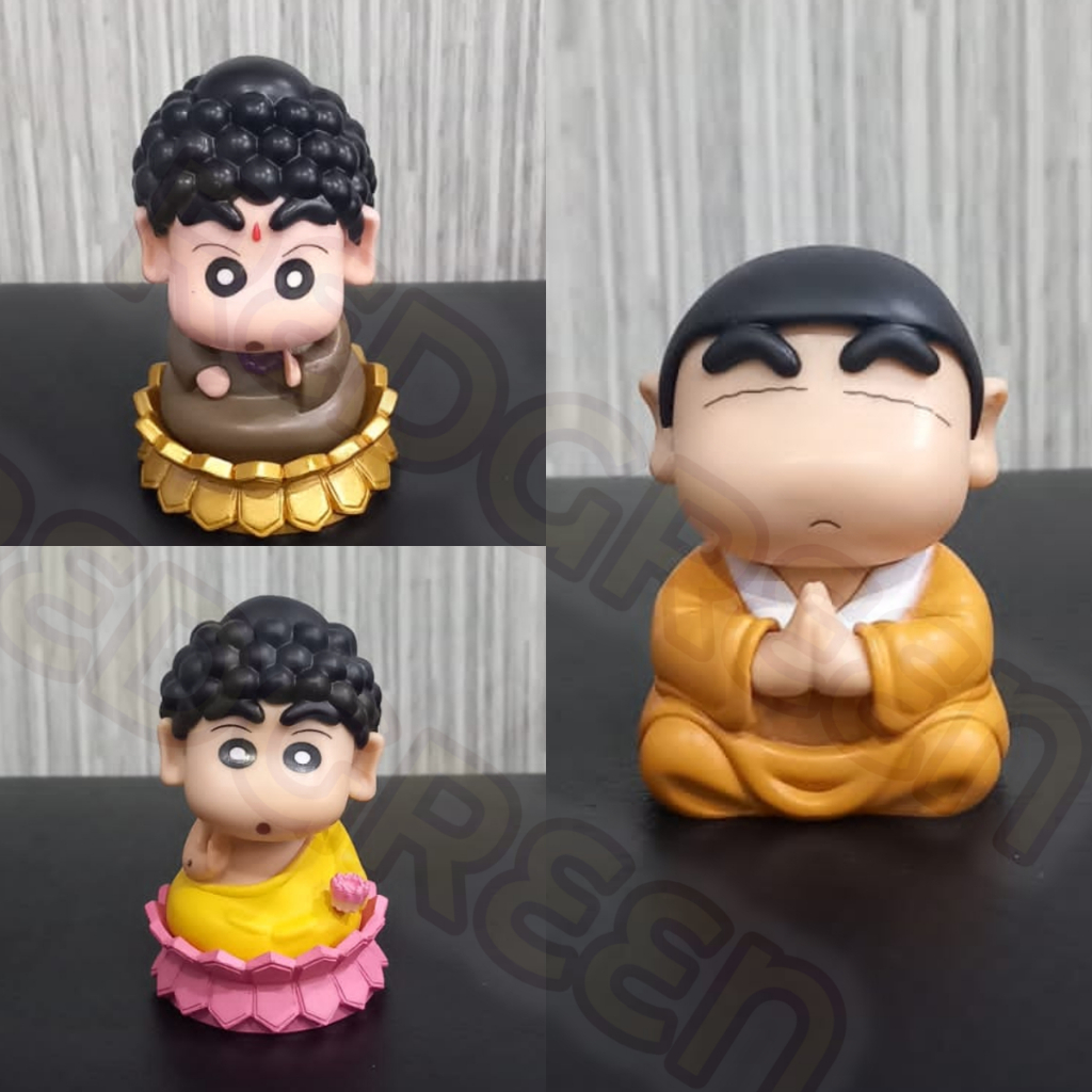 Jual mainan anak action figure Sinchan Budha NO BOX shinchan figure ...