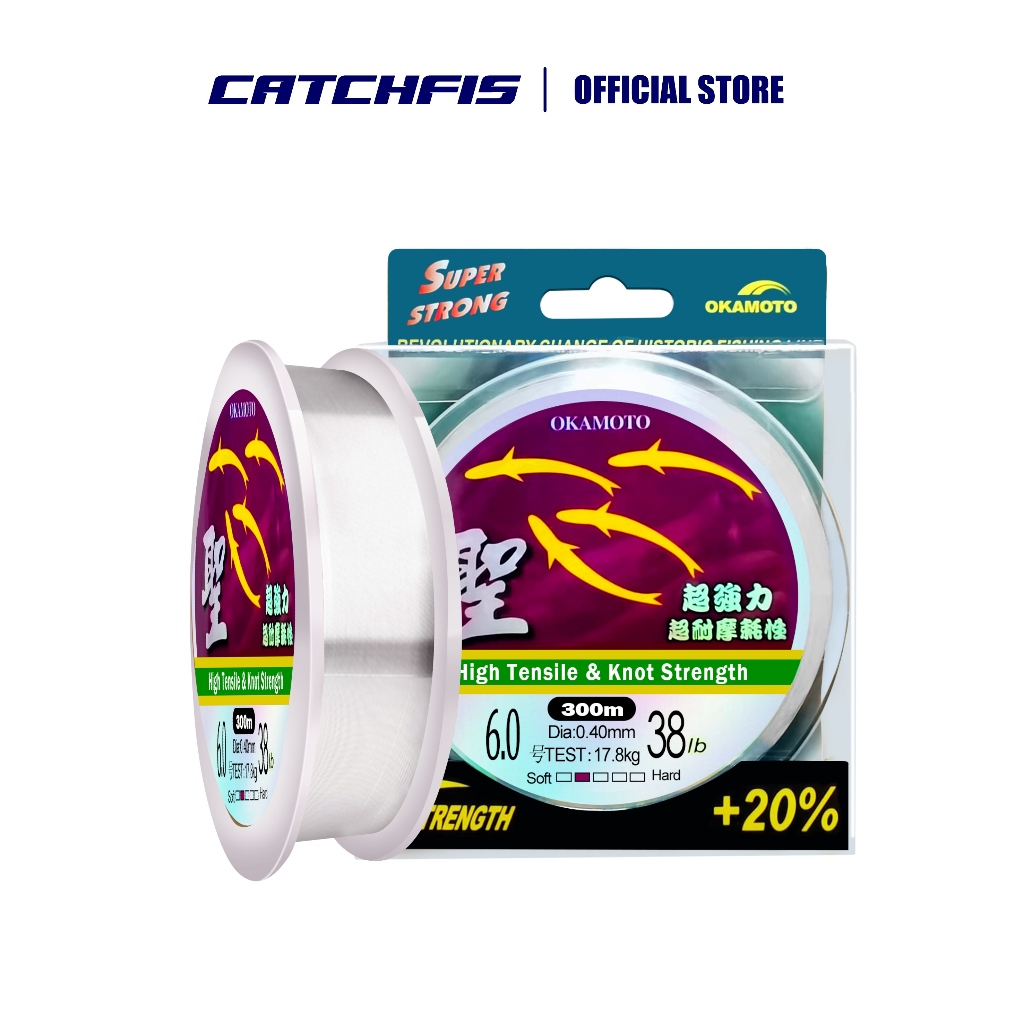 Jual Catchfis Tali Pancing Okamoto Warna Putih Senar Pancing Jepang ...