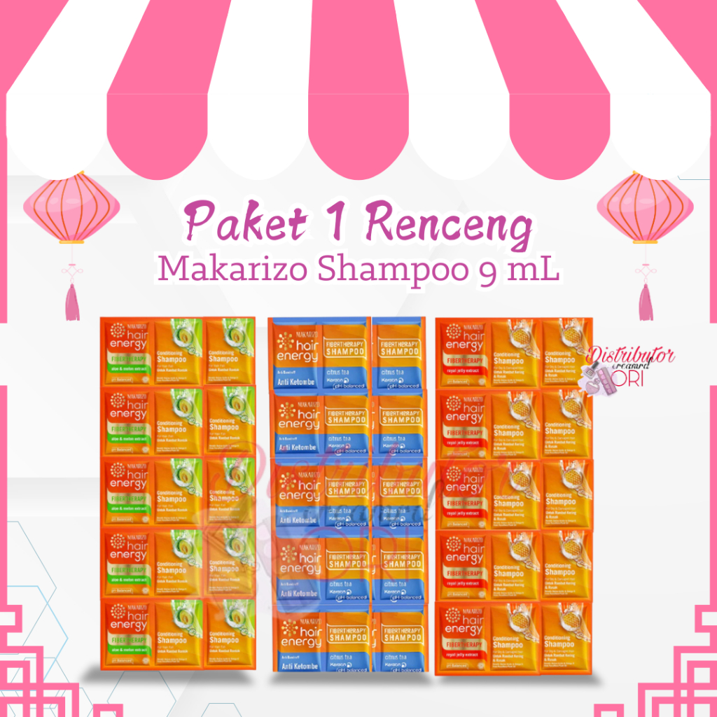 Jual MAKARIZO Paket 1 Renceng (12 Pcs) Makarizo Shampoo 9 mL | Shopee Indonesia