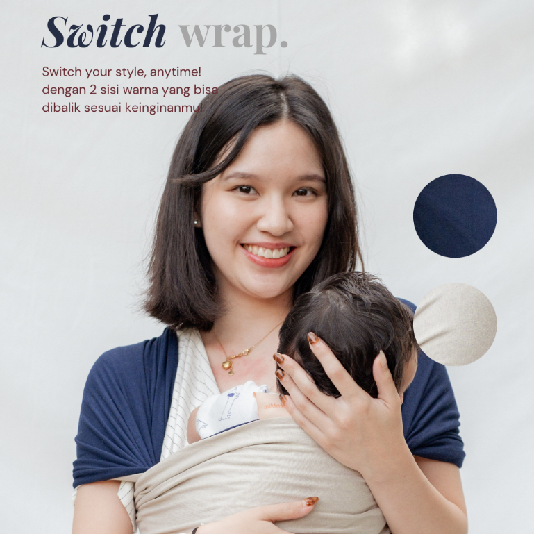 Jual Mikhadou Stretchy Wrap - Gendongan Bayi M Shape Switch Shoreline ...