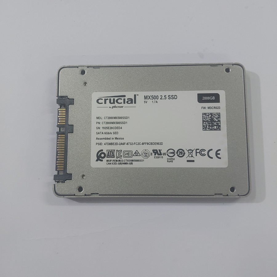 Jual SSD 2Tb Crucial By Micron MX500 2.5inch Sata Second Ori - Ssd 1TB ...