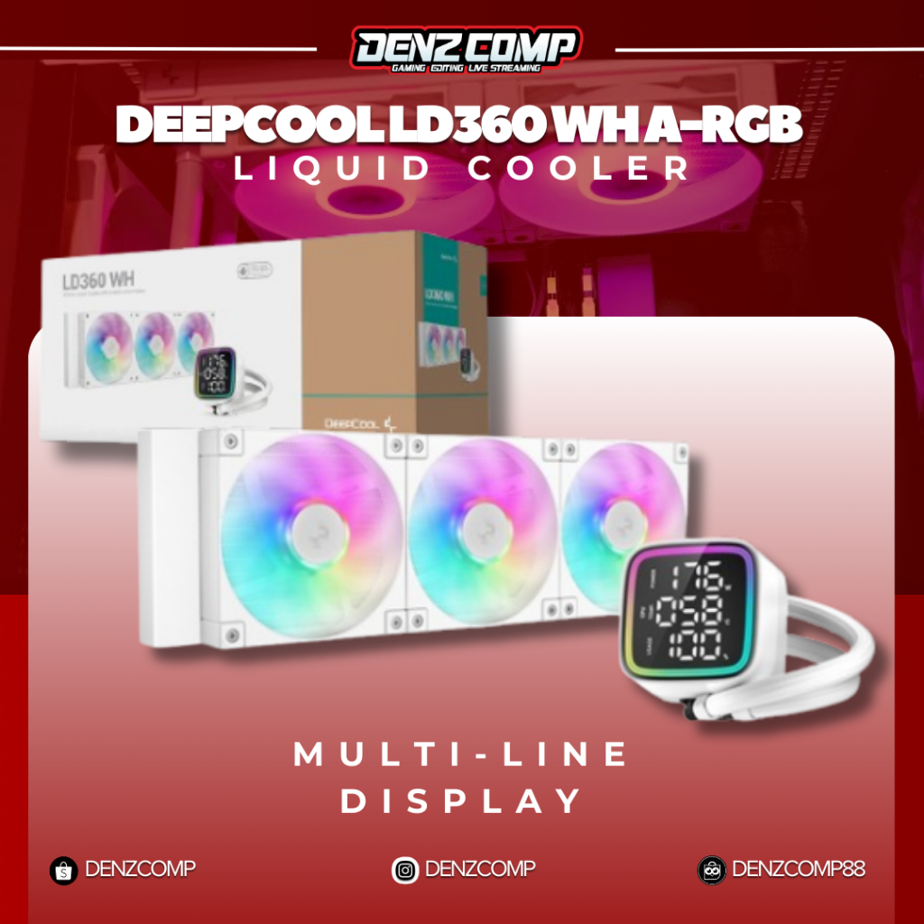 Jual DEEPCOOL LD360 WH A-RGB 360mm Liquid Cooler with a Multi-Line ...