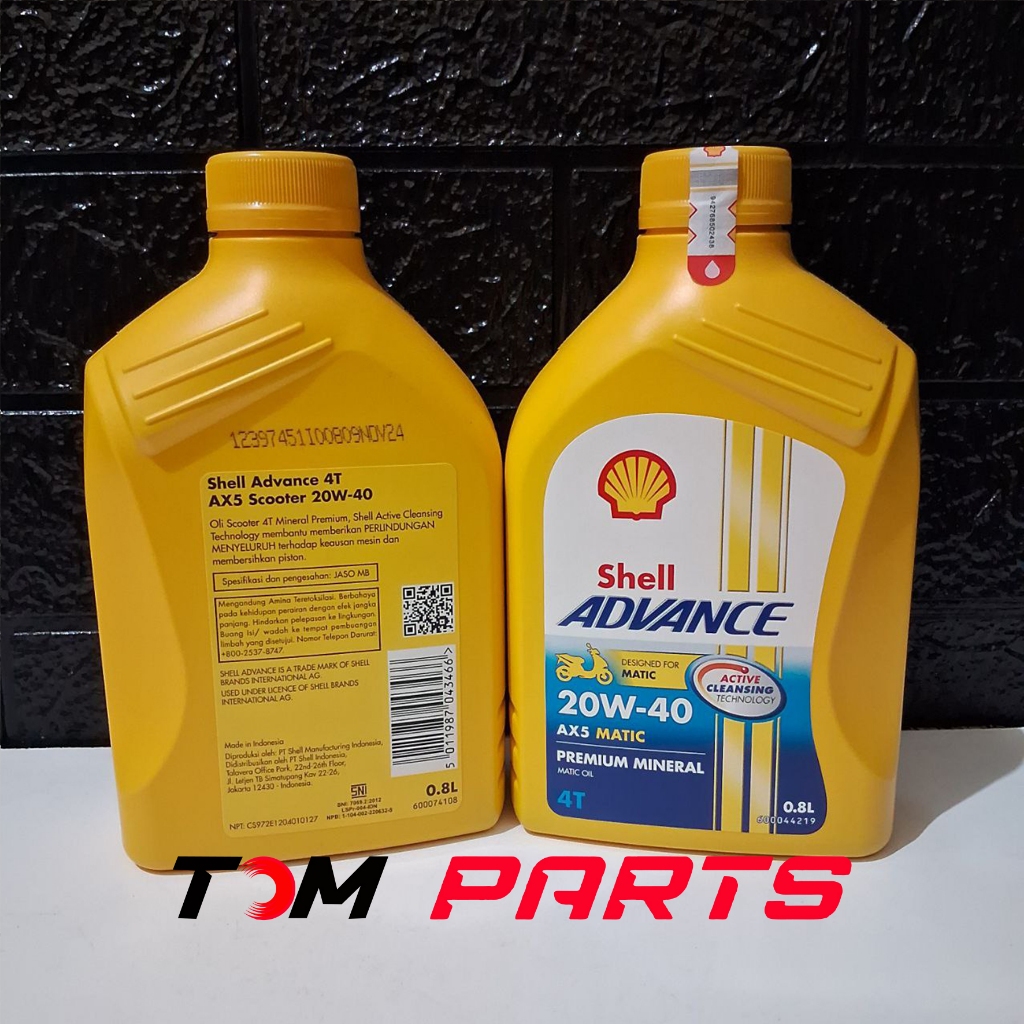 Jual OLI SHELL ADVANCE MATIC AX5 0.8L 20W-40 ORIGINAL all matic ...