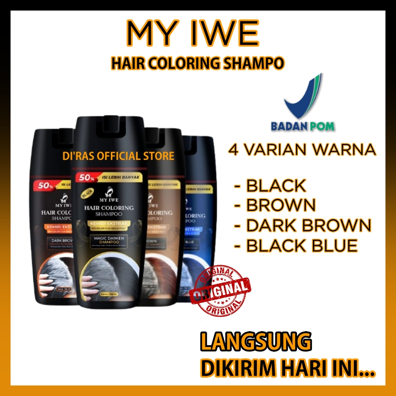 Jual MYIWE SHAMPO ANTI UBAN - MY IWE HAIR Coloring Shampoo Penghitam ...