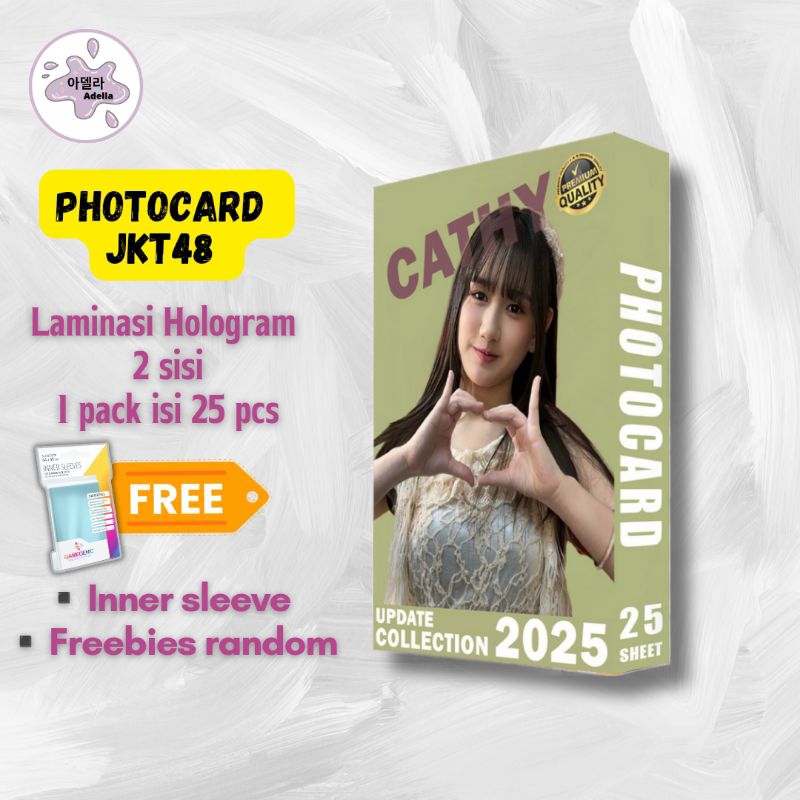 Jual Photocard Jkt48 Cathy 2025 Hologram - 2 sisi - 1 Pack isi 25Pcs | Shopee Indonesia