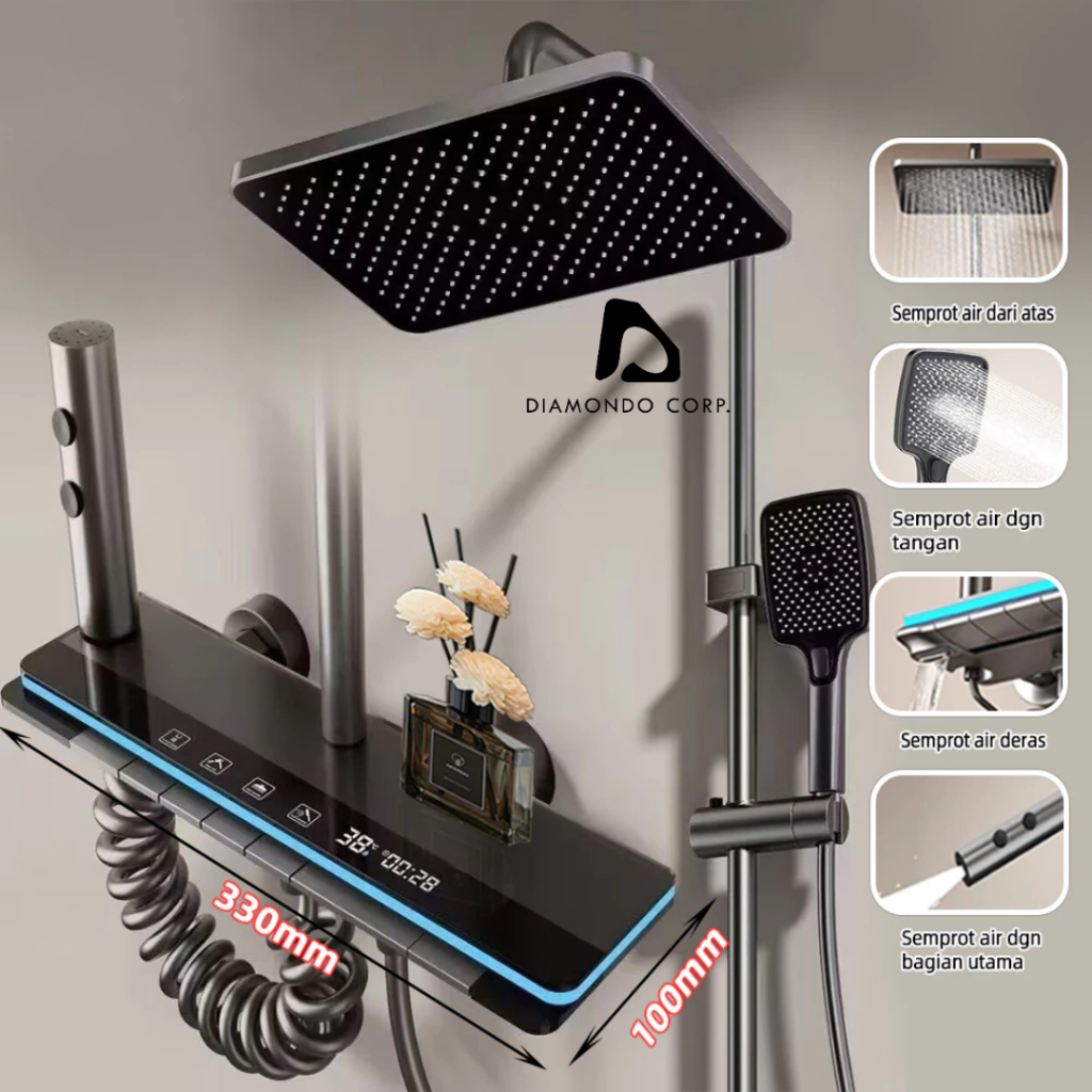 Jual Luxury Shower Led/Shower Digital/Shower Led Panas Dingin/Shower ...