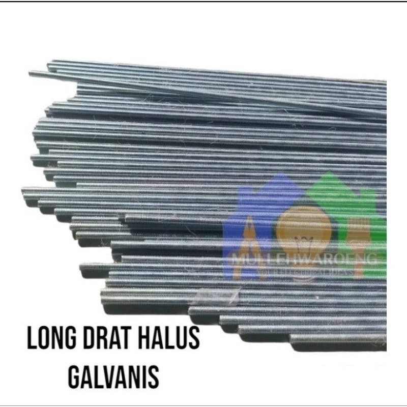 Jual Long Drat Halus M6 Besi As Rod Galvanis Putih 6mm 1 Meter | Shopee ...
