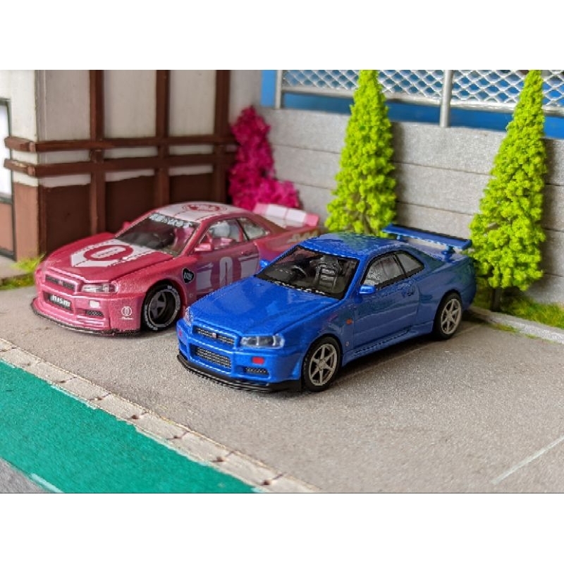Jual kecantikan Mini GT Nissan GT-R R34 biru blue | Shopee Indonesia