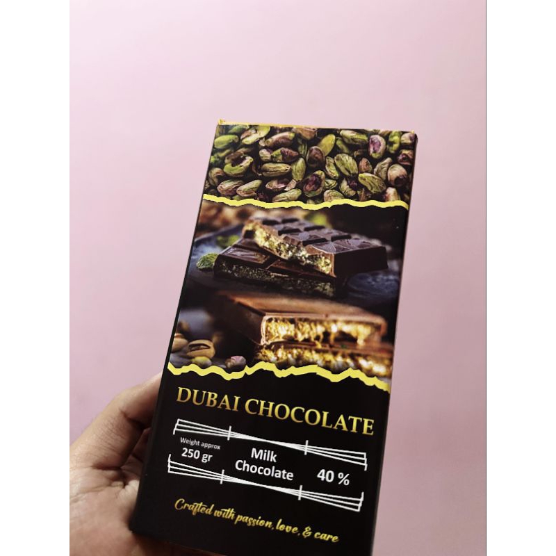 Jual 1PCS CRISPY PISTACHIO KUNAFE CHOCOLATE DUBAI LOKAL/coklat dubai | Shopee Indonesia
