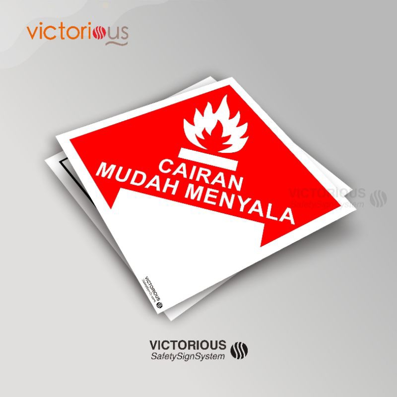 Jual Sticker Label Limbah B3 Simbol Hazmat Cairan Mudah Menyala ...