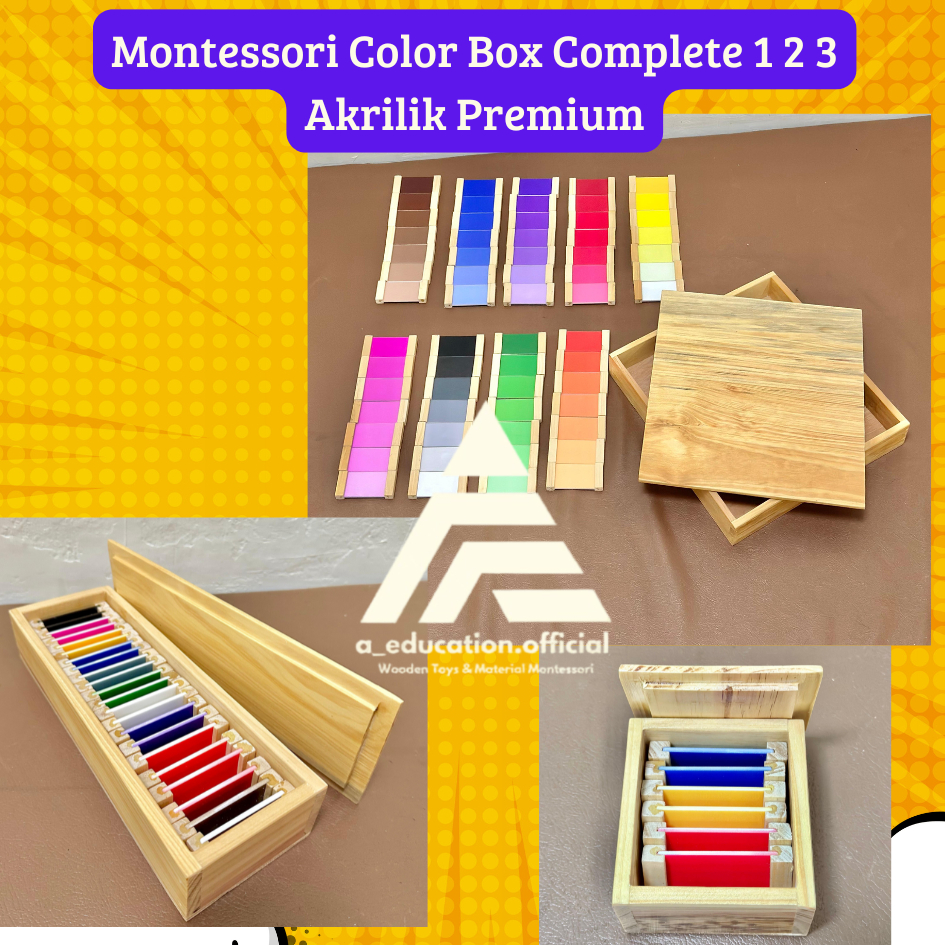 Jual Montessori Color Box Complete 1 2 3 AKRILIK PREMIUM Montessori ...