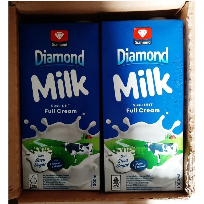 Jual DIAMOND UHT MILK FULL CREAM 1 LITER | Shopee Indonesia