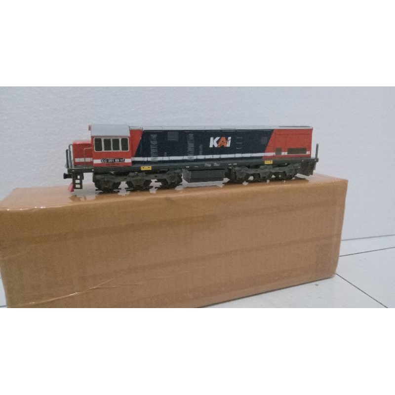 Jual papercraft miniatur lokomotif cc201 merah biru | Shopee Indonesia