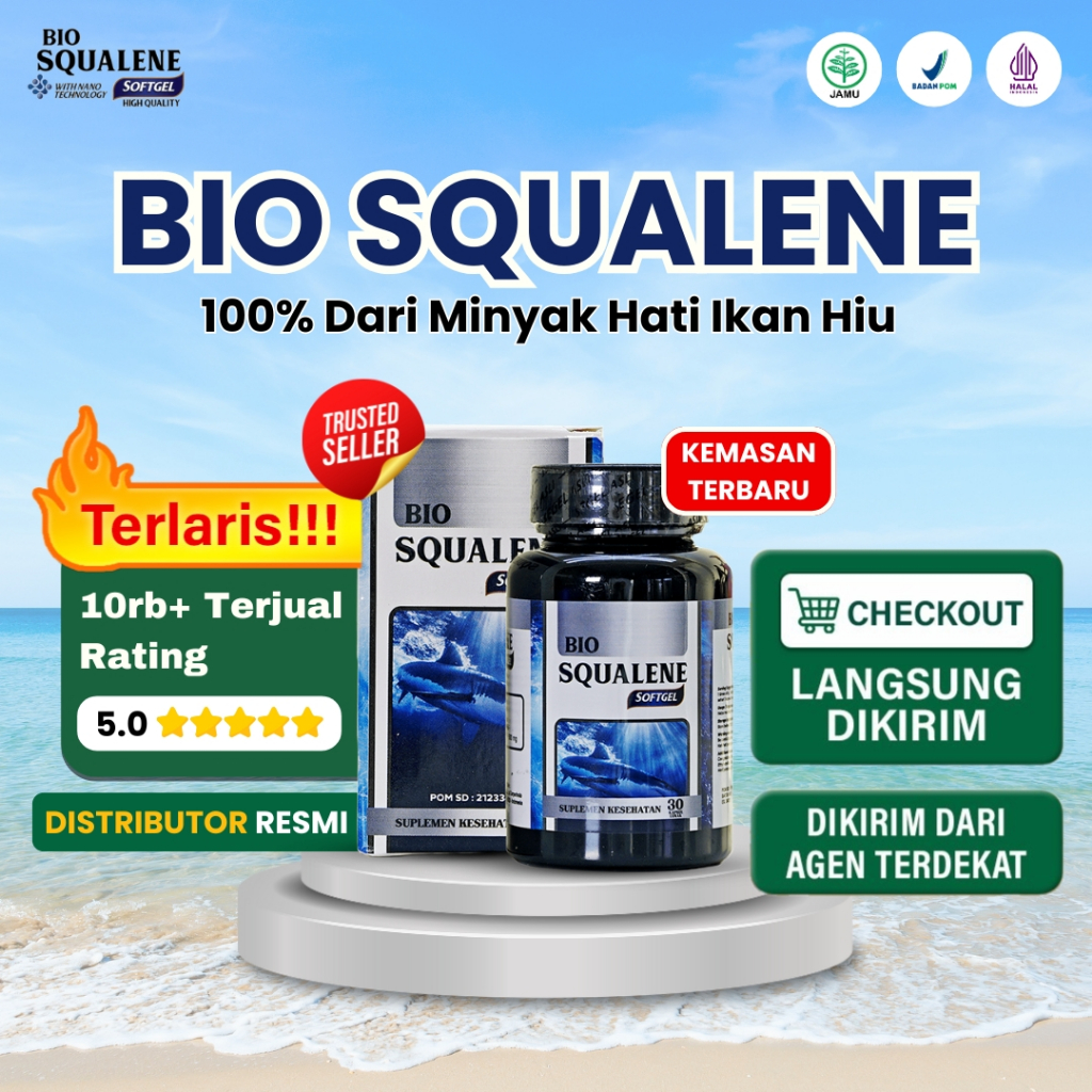 Jual Agen BIO SQUALENE - Suplemen Minyak Hati Ikan Hiu Premium BPOM ...