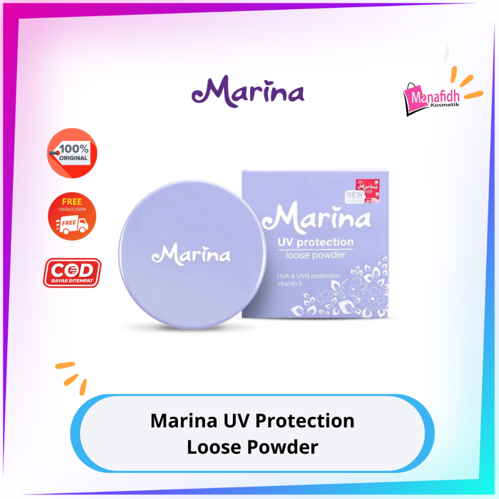Jual Marina UV Protection Loose Powder Bedak Tabur | Shopee Indonesia