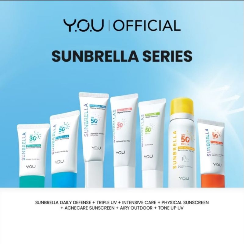 Jual YOU Sunbrella Series Triple / Tone Up UV Elixir SPF 50+ PA++++ 30ML / 40ML | Shopee Indonesia