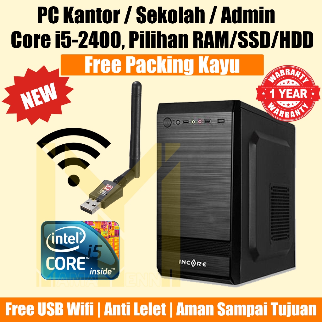 Jual PC Rakitan Kantor Core i5 SSD 256GB RAM 16GB / CPU / Komputer Office / Admin / Sekolah ...