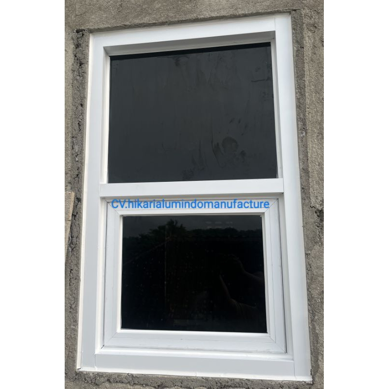 Jual JENDELA ALUMINIUM 2SEKATAN,atas kaca mati bawah bukaan(jungkit ...