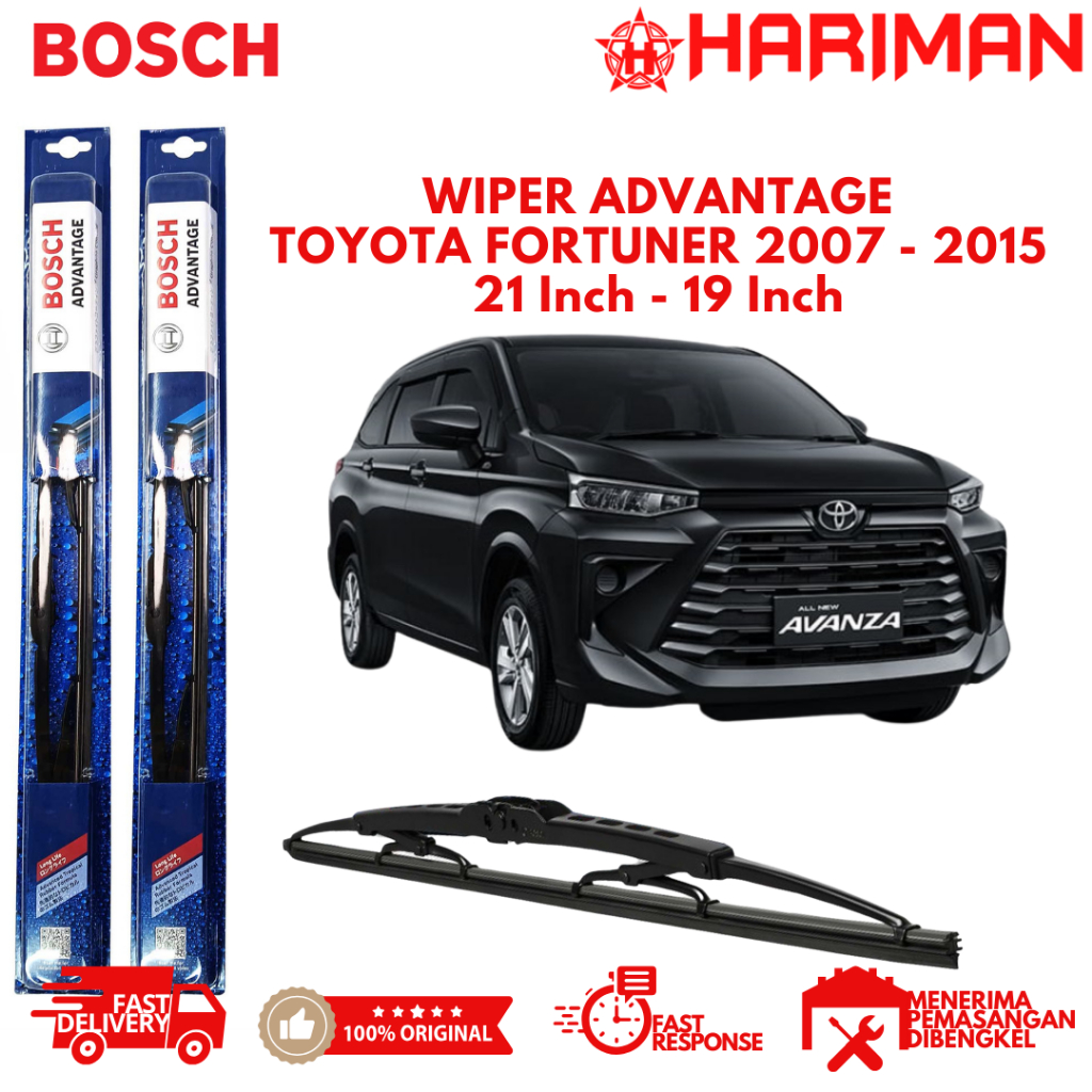 Jual Wiper Mobil Frameless Sepasang (2pcs) Bosch Advantage Toyota Avanza 2021 Ukuran 24" & 16 ...