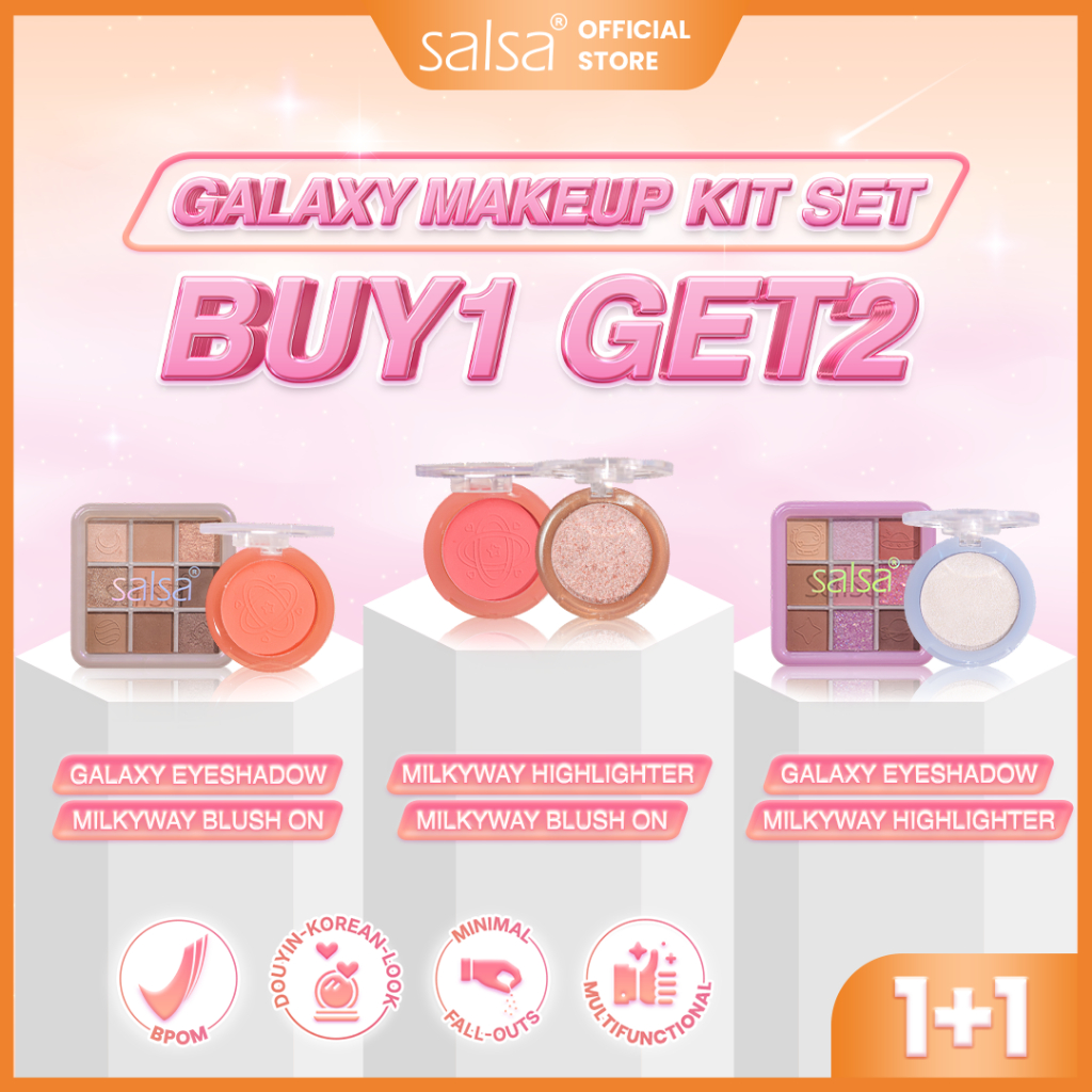 Jual [BUY 1 GET 2] SALSA Galaxy Makeup Kit Set - Galaxy Eyeshadow ...